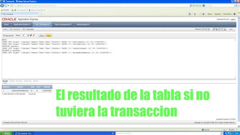 Transacciones Oracle Database Express 11g Youtube
