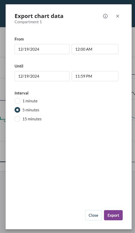 Exporting Your Data From A Chart To A Csv File Priva Help Center