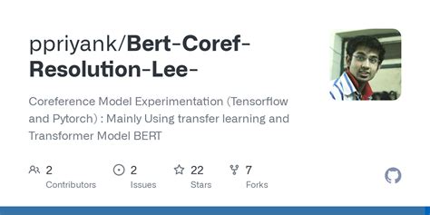 GitHub Ppriyank Bert Coref Resolution Lee Coreference Model Experimentation Tensorflow And