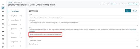 Managing Course Slugs Content Guide