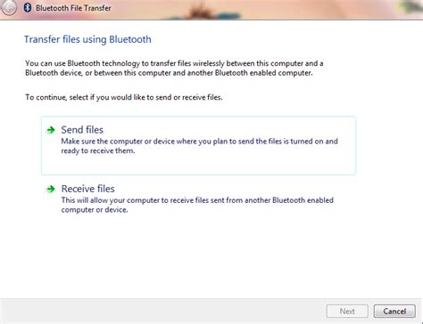Create Shortcut To Transfer Files Through Bluetooth On Windows 8