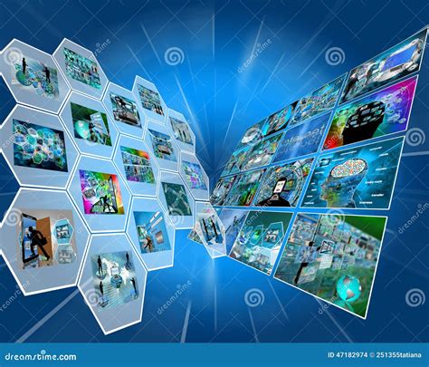 Dual Interface Stock Illustration Illustration Of Flatscreen