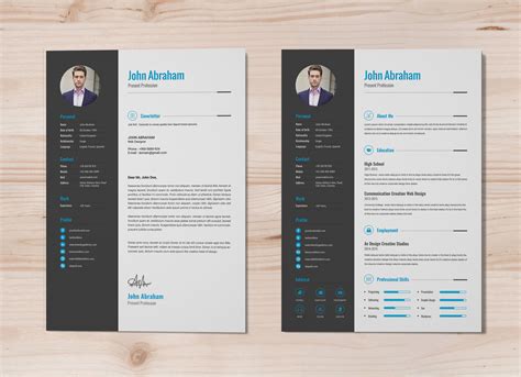 Free Professional Resume Template And Cover Design In Indd Psd Ai