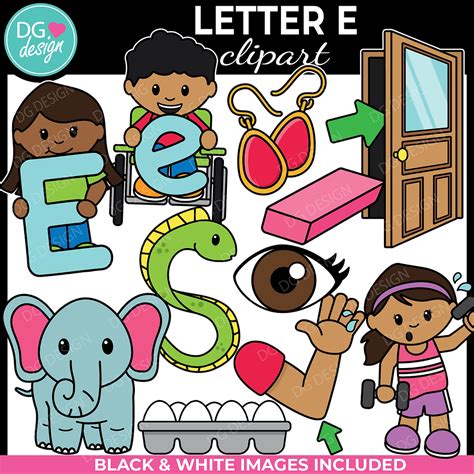 Letter E Alphabet Clipart Damm Good Design