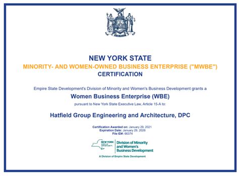 Wbe Certification Hatfield Group Engineering