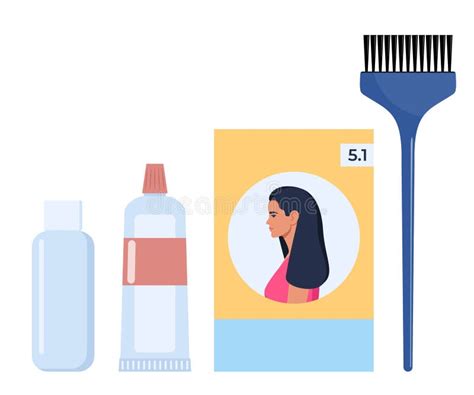 Hair Coloring Elements Tools And Cosmetic Products For Hair Care