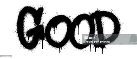 스프레이 페인티드 그래피티 좋은 단어 스프레이 흰색 배경으로 격리 그래피티 폰트 흰색 위에 검은 색의 스프레이가 잘 어울립니다