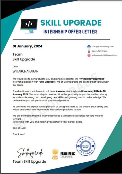 Karunakaran W On Linkedin Internship Pythondevelopment Skillupgrade