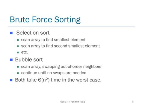 Ppt Csce 411 Design And Analysis Of Algorithms Powerpoint