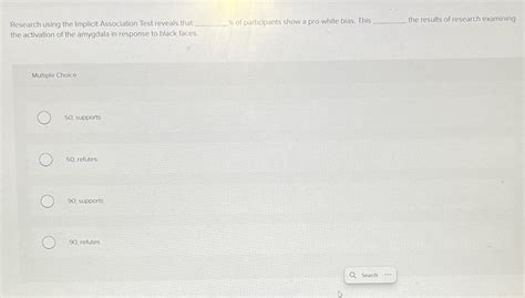 Solved Research Using The Implicit Association Test Reveals