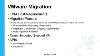 VM Migration From VMware To CloudStack And KVM Suresh Anaparti ShapeBlue PDF