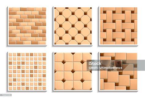 원활한 바닥과 벽의 타일 텍스처 벡터의 모자이크 지하철 벽돌 돌 차기 놀이 팔각형 점 바구니 무늬 식 짜기 패턴 반복 포장용 석재에 대한 스톡 벡터 아트 및 기타 이미지
