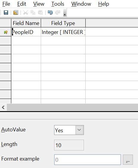 Creating Tables In Design View Apache Openoffice Wiki