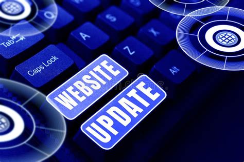 Hand Writing Sign Website Update Business Overview Keeping The Webpage