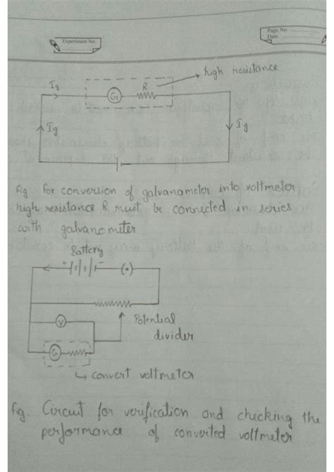 Solution Experiment To Convert A Given Galvanometer Of Known