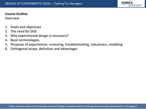 Design Of Experiments Doe Training For Managers Pptx