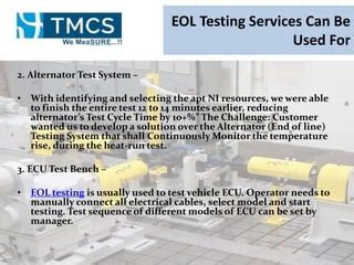 TMCS Its Solutions EOL Testing DAQ System ATE Testing Pptx
