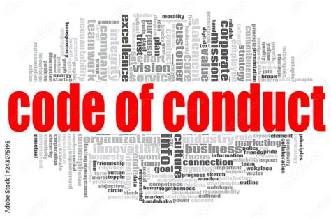 Code Of Conduct Word Cloud Stock Photo Adobe Stock Code Of Conduct Word Cloud Stock Photo Adobe Stock