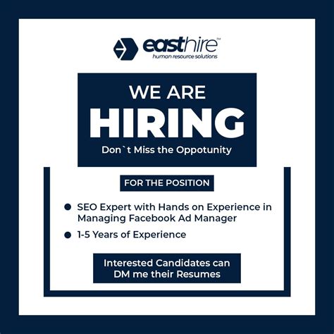 Umair Ali On Linkedin Hiring For An On Site Position In Dha Phase 8 Interested Candidates Can