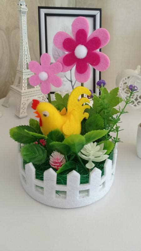 Пасхальний декор прикраса пасхальна декоративна з фетру композиція — ціна 185 грн у каталозі