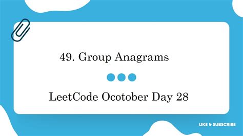 49 Group Anagrams In Java Youtube