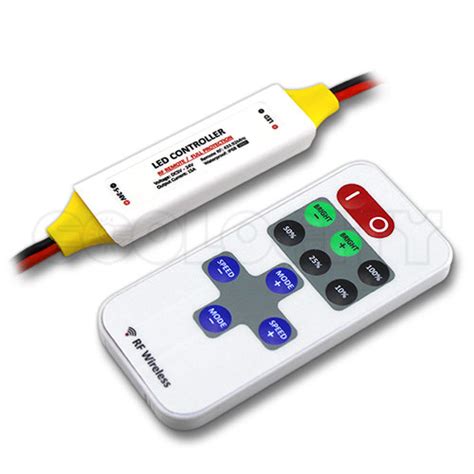 Mini LED Dimmer With RF Remote 5 24VDC 10A Max