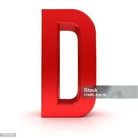 D 문자 D 대문자 빨간 글꼴 3d 렌더링 문자 텍스트 그래픽 흰색 배경에 잘라 0명에 대한 스톡 사진 및 기타 이미지 0명 3차원 형태 대문자 Istock