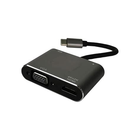 In Usb Type C To K Hd Hdmi Vga Usb Pd Hub Adapter Ldtech