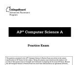 PDF AP Computer Science A Practice Exam MCQ Multiple Choice Questions With Answers