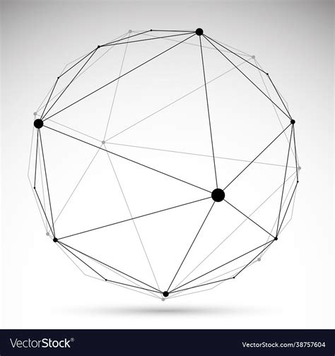 Dimensional Lattice Mesh Abstraction 3d Polygonal Vector Image