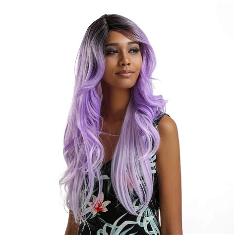 Element 26 Inch Lace Front Wig Long Wavy Synthetic Cosplay Wigs For