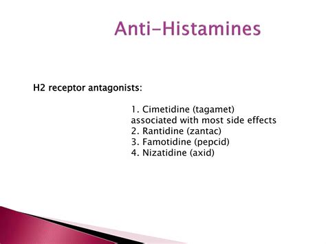 Histamine And Antihistamine Drugs Pptx