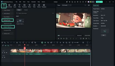 Filmora Custom Color Layer