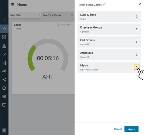 Widget Settings And Metric Selector User Guide
