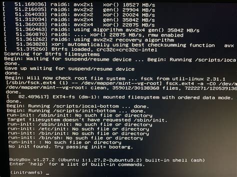 Initramfs Laptop Blacked Out Help
