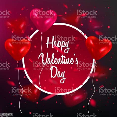 심장 휴일 발렌타인의 날 카드 벡터 일러스트 레이 션의 형태로 풍선 엽서 0명에 대한 스톡 벡터 아트 및 기타 이미지 0명 러시아 벡터 Istock