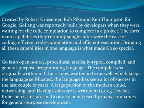 ppt golang a hype or the future powerpoint presentation free