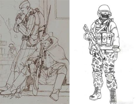 Как нарисовать солдата карандашом простым цветными легко ребенку поэтапно и раскрасить