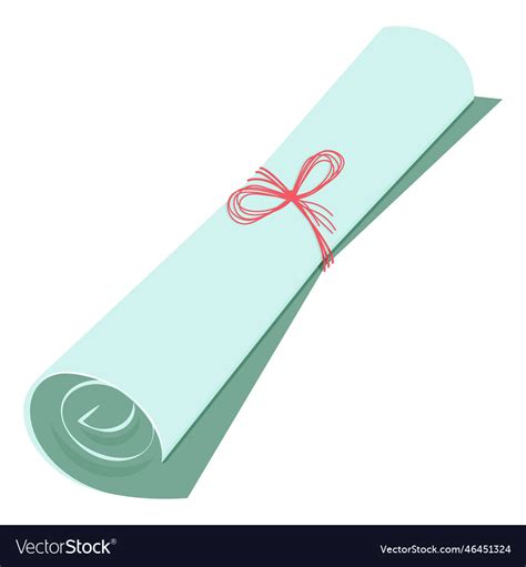 Paper Scroll Tied With A Thread Royalty Free Vector Image