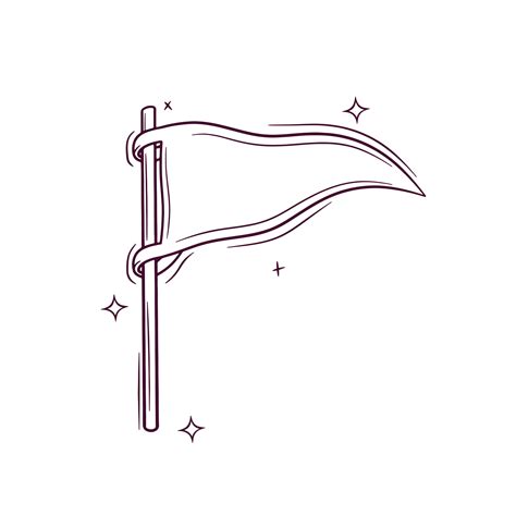 Hand Drawn Triangular Flag Doodle Vector Sketch Illustration 25679295