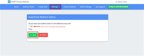 How To Enable Auto Redirect SpiceGems Help Documents