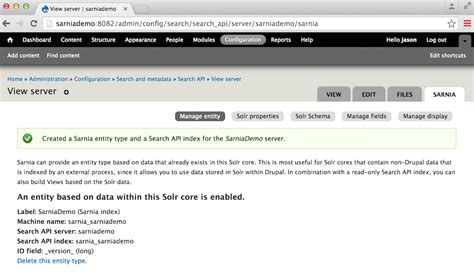 Using Sarnia To Interact With External Solr Data Search Api Drupal