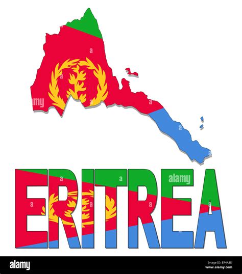 Eritrea Map Flag And Text Illustration Stock Photo Alamy