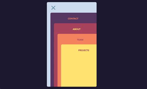 jquery card stack displays navigation menu switching effects free