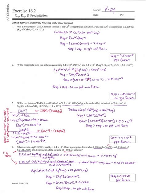 exercise 16 2 qsp ksp precipitation answers pdf