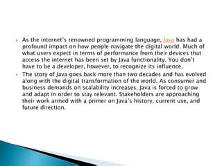 The History And Future Of Java Programming Language PPT