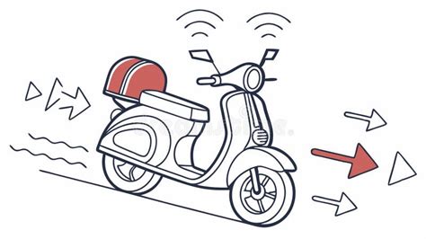 Scooter With Arrows Representing Flexible Routes And Urban Navigation Vector Design Generative