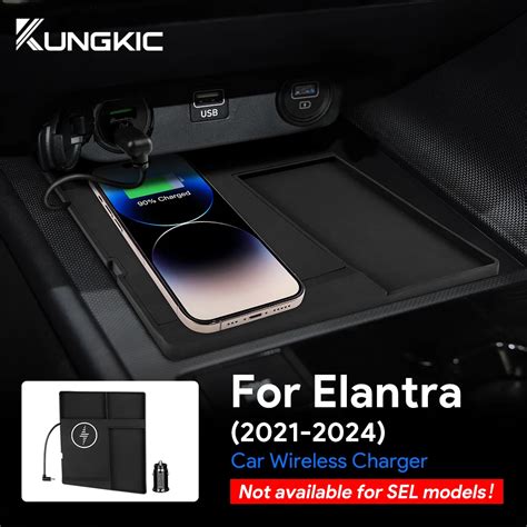 For Hyundai Elantra 2021 2022 2023 2024 15w Fast Charging Car Wireless