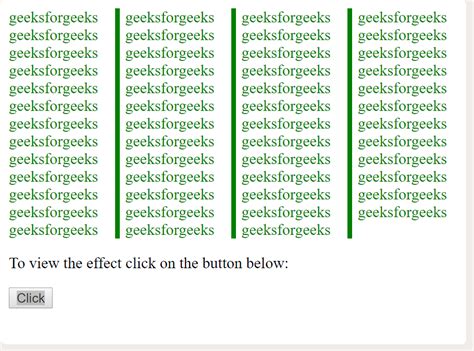 Html Dom Style Columnrulestyle Property Geeksforgeeks
