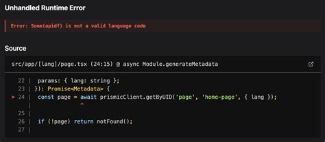 Error Some Api Is Not A Valid Language Code Developing With Prismic Prismic People